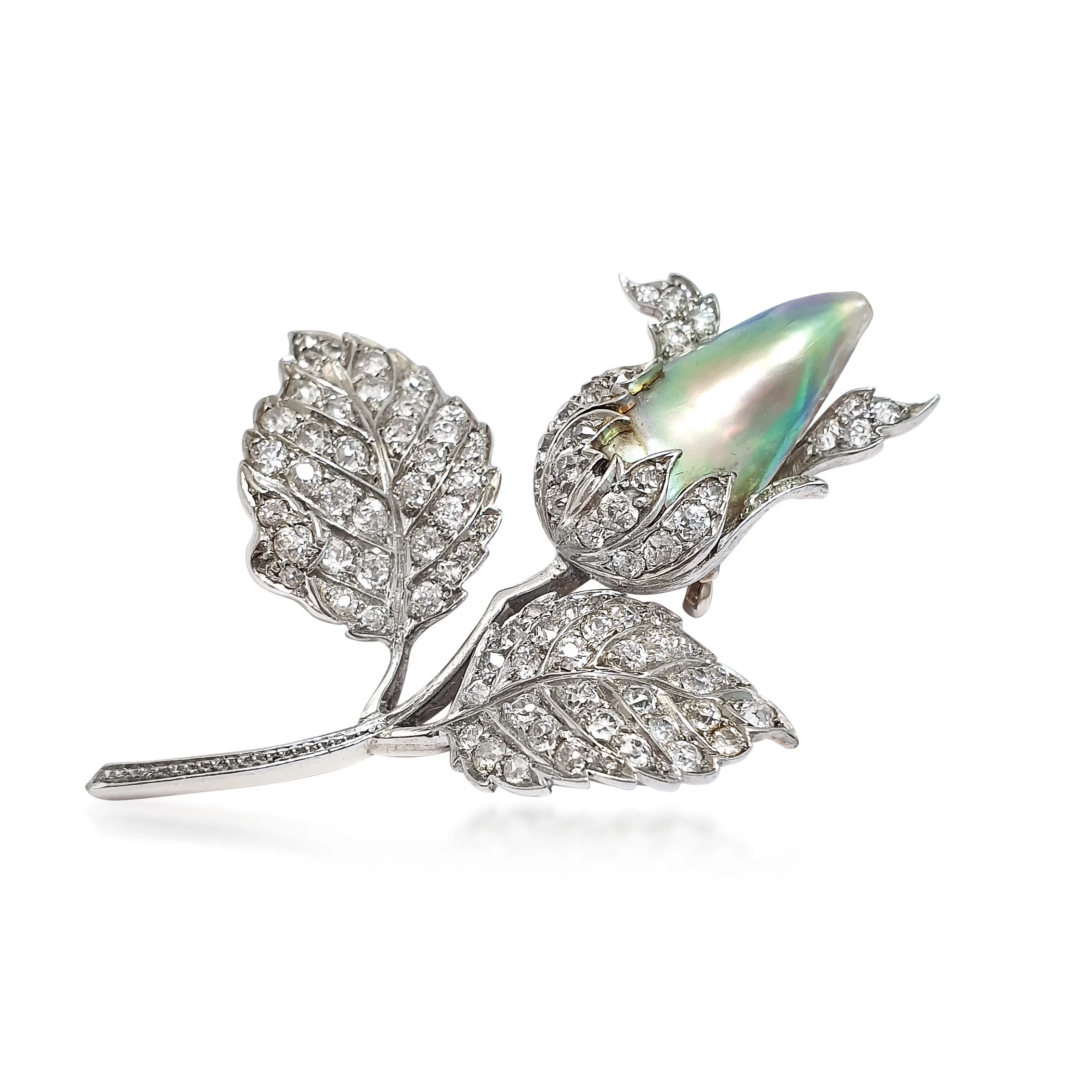 An Antique Natural Abalone Pearl Brooch — Revival Jewels