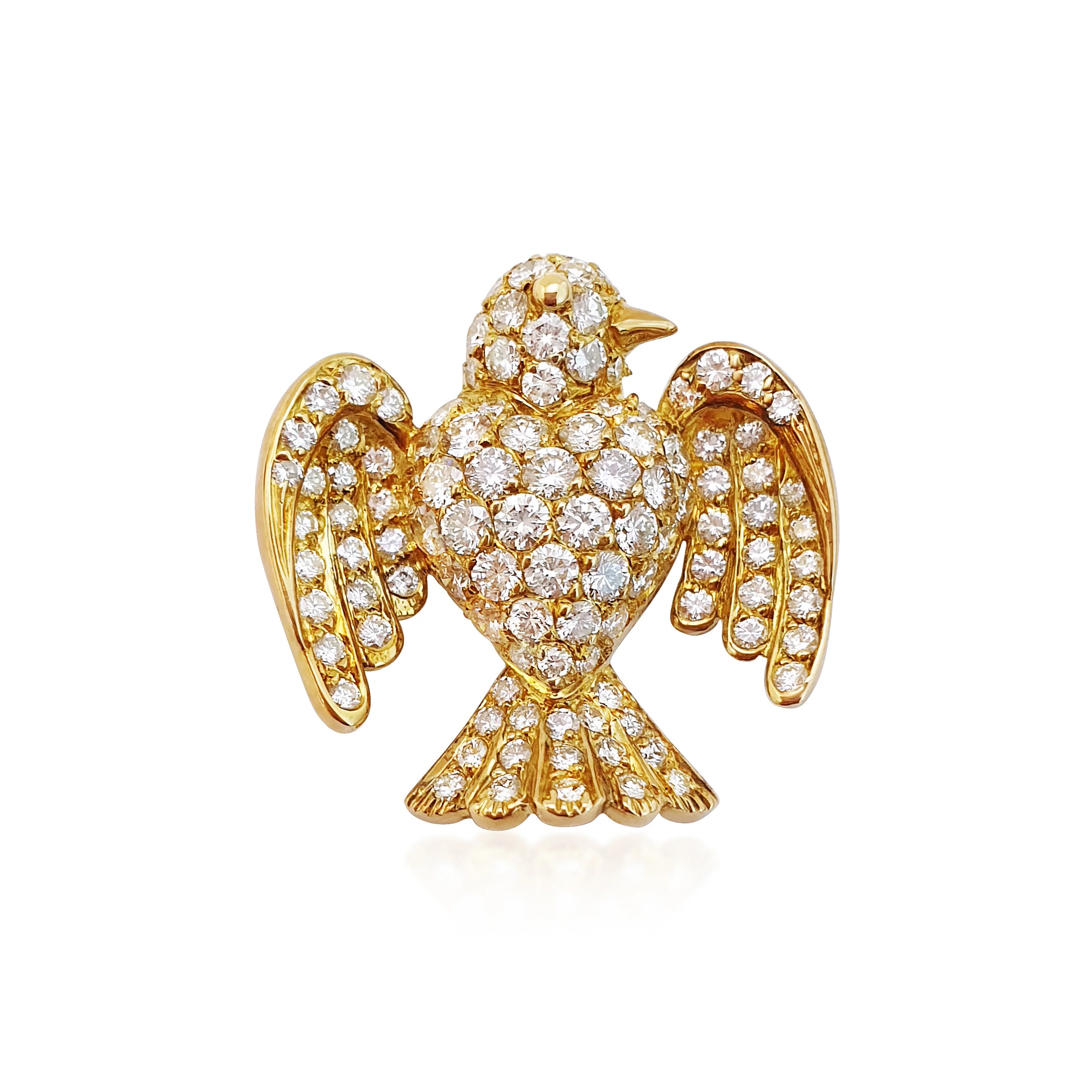 A Yellow Gold and Diamond Bird Pendant, by Mauboussin — Revival Jewels