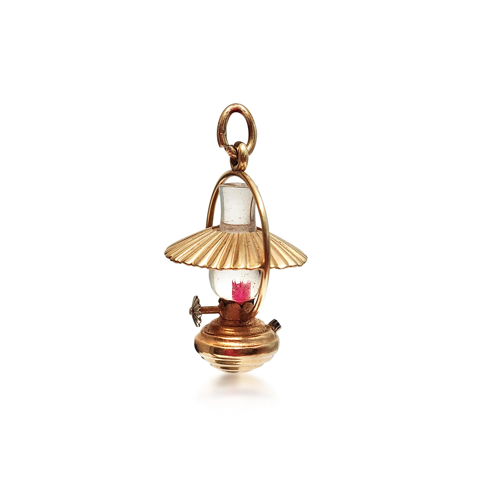 An 18K Gold and Crystal Lantern Charm — Revival Jewels