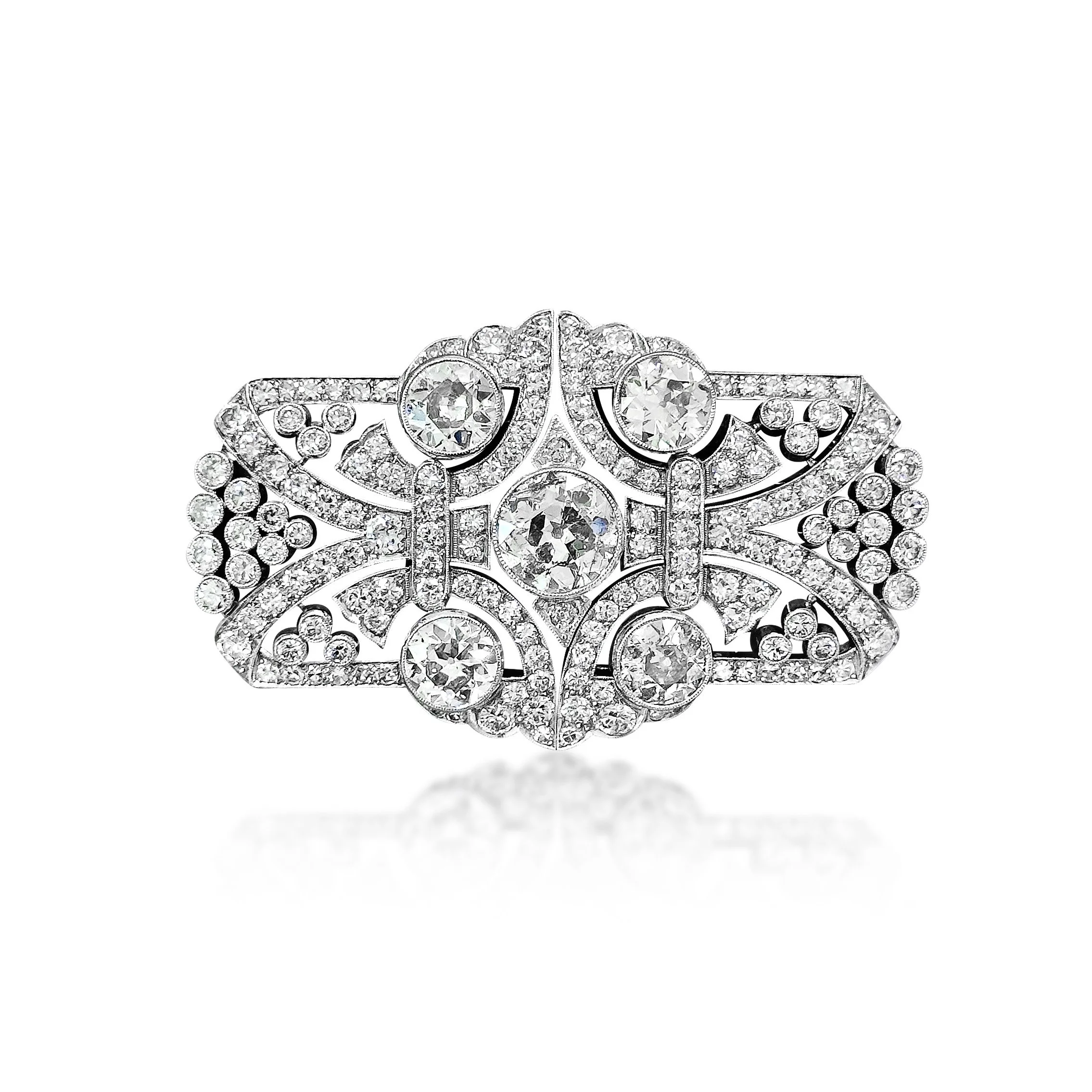 An Art Deco Diamond Double-Clip Brooch, 1930's — Revival Jewels