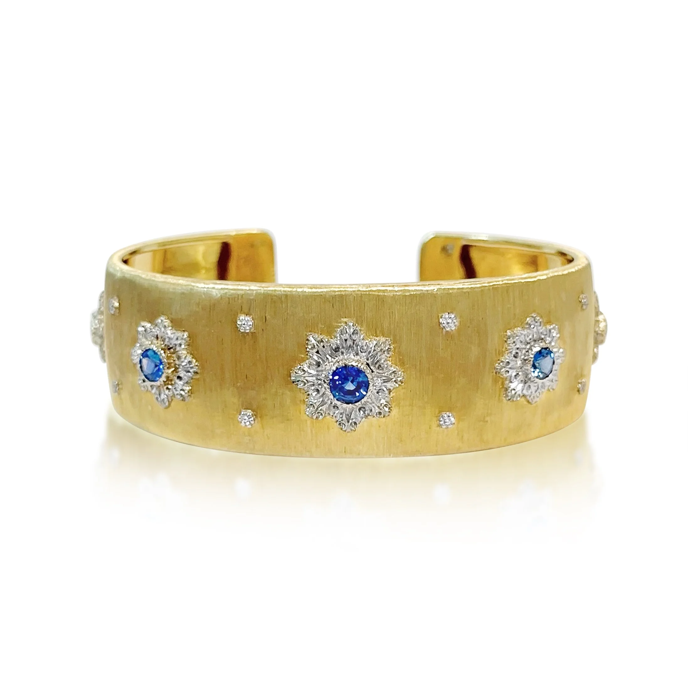A Gold and Sapphire Cuff Bracelet, by Buccellati — Revival Jewels