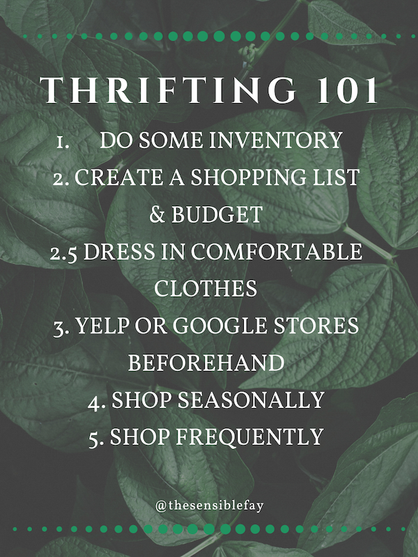 Thrifting 101 | The Sensible Fay | Sustainable Fashion — The Sensible Fay