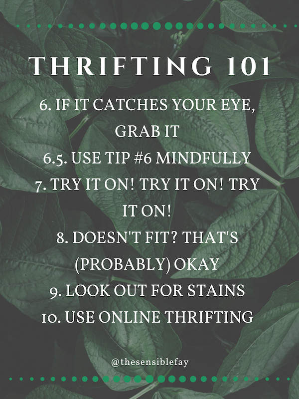 Thrifting 101 | The Sensible Fay | Sustainable Fashion — The Sensible Fay