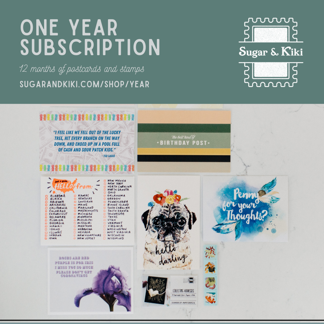 Postcard Subscriptions — Sugar & Kiki