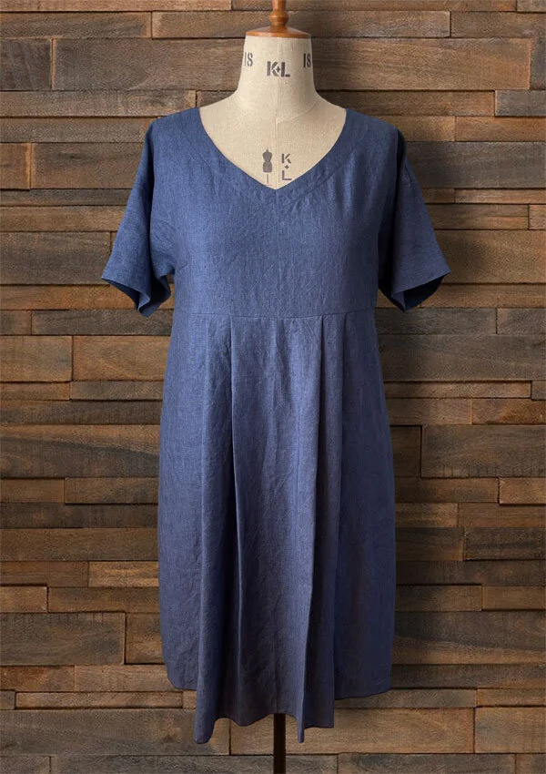 Framfield V Neck Dress Sewing Pattern with Pockets, Sizes 8-30 — Sussex ...