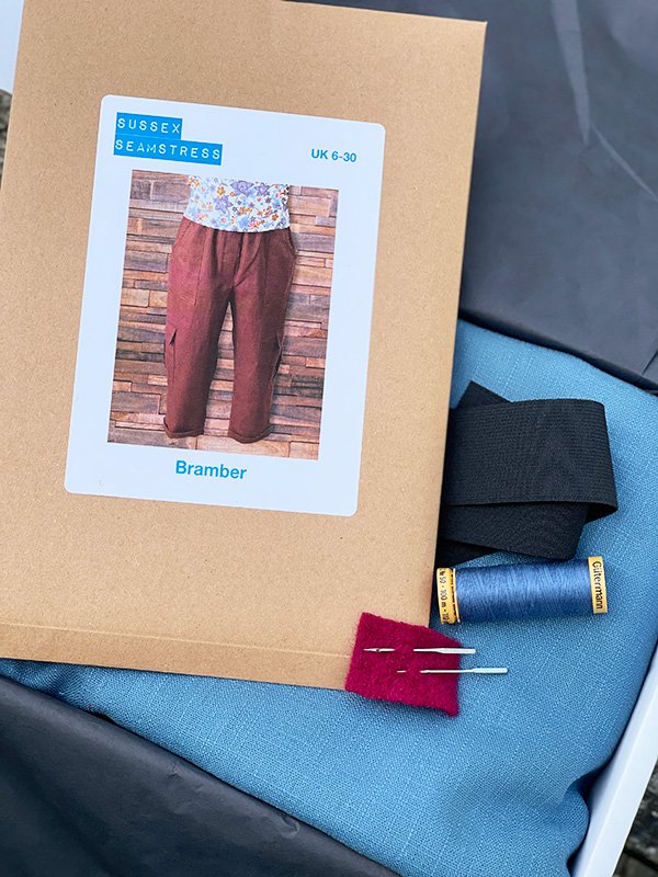 Bramber Trousers Kit - Pattern plus Linen Fabric - Size 6-30 ...