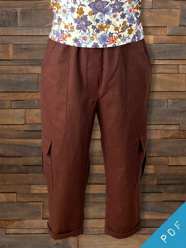 Bramber Trousers PDF Sewing Pattern - Elasticated Waist, Loose Fit ...