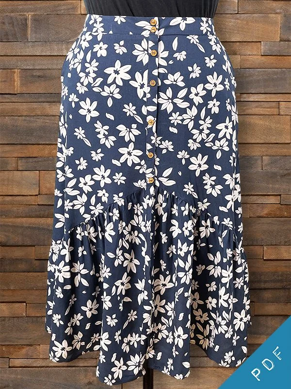 Seaford Womens Skirt PDF Sewing Pattern with Pockets, Size 6-30, plus ...