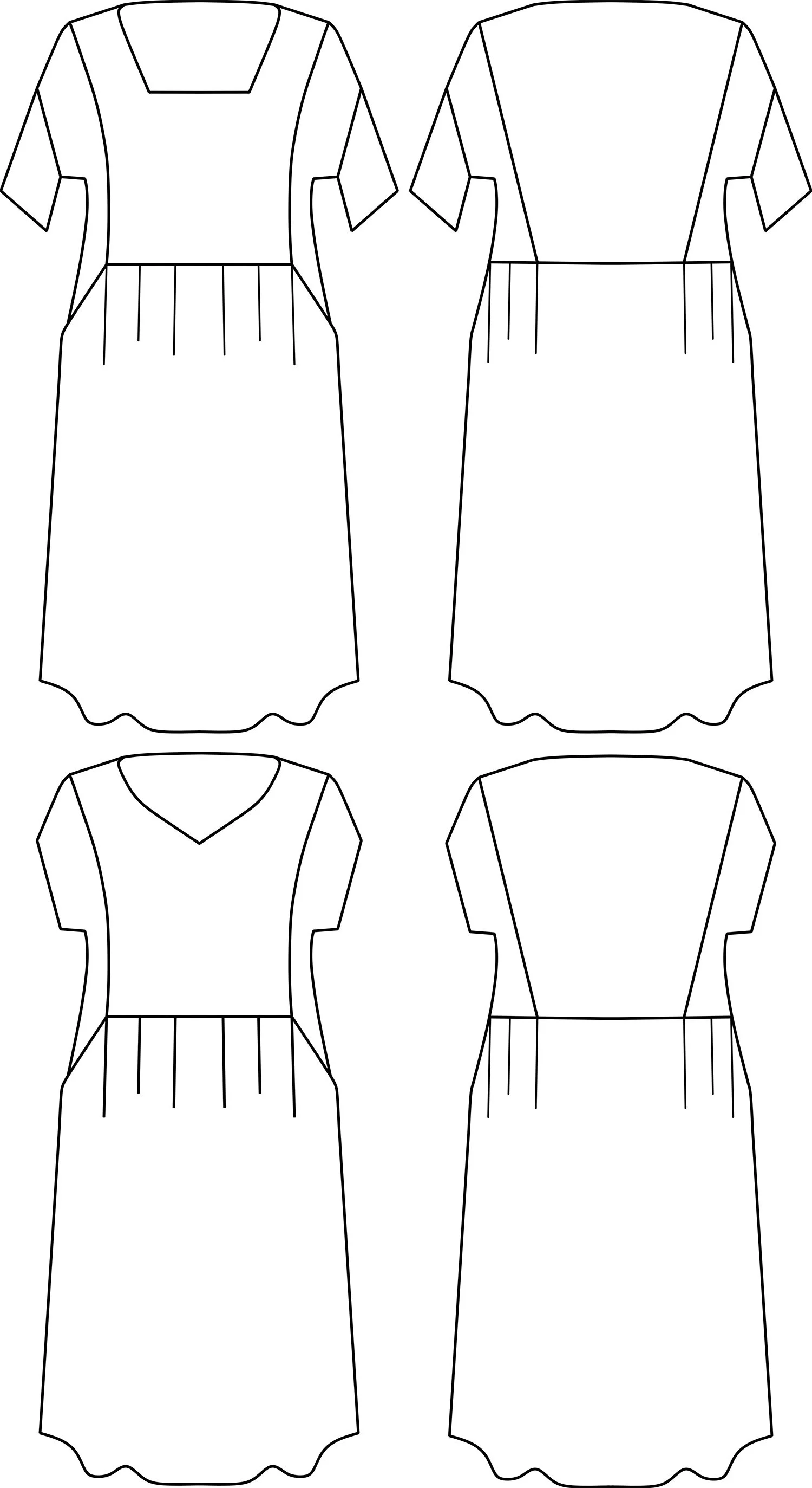 Worthing Dress Sewing Pattern - Pleated with Pockets - Sussex ...
