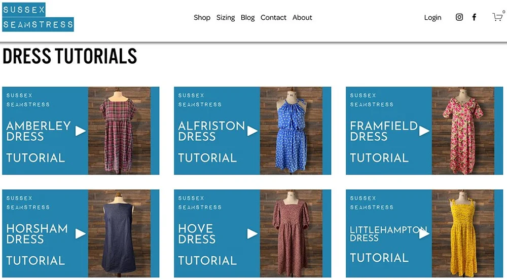 How to use our Sewing Pattern Tutorial Videos — Sussex Seamstress ...