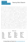 Sewing Word Search (Printable PDF) — Sussex Seamstress Sewing Patterns