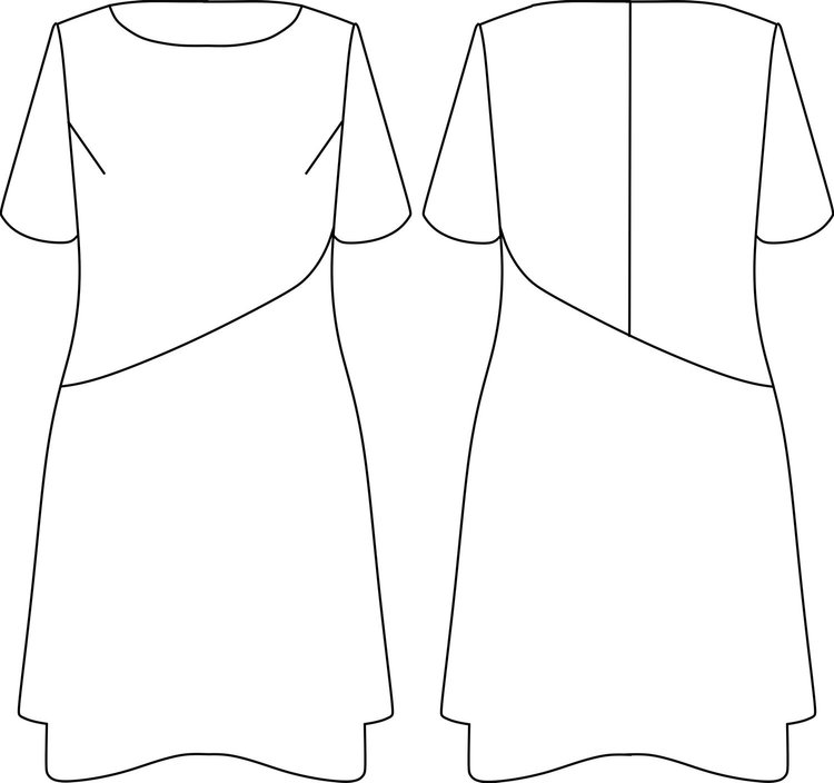 Maplehurst Dress Sewing Pattern - Short Sleeves or Sleeveless Dress ...