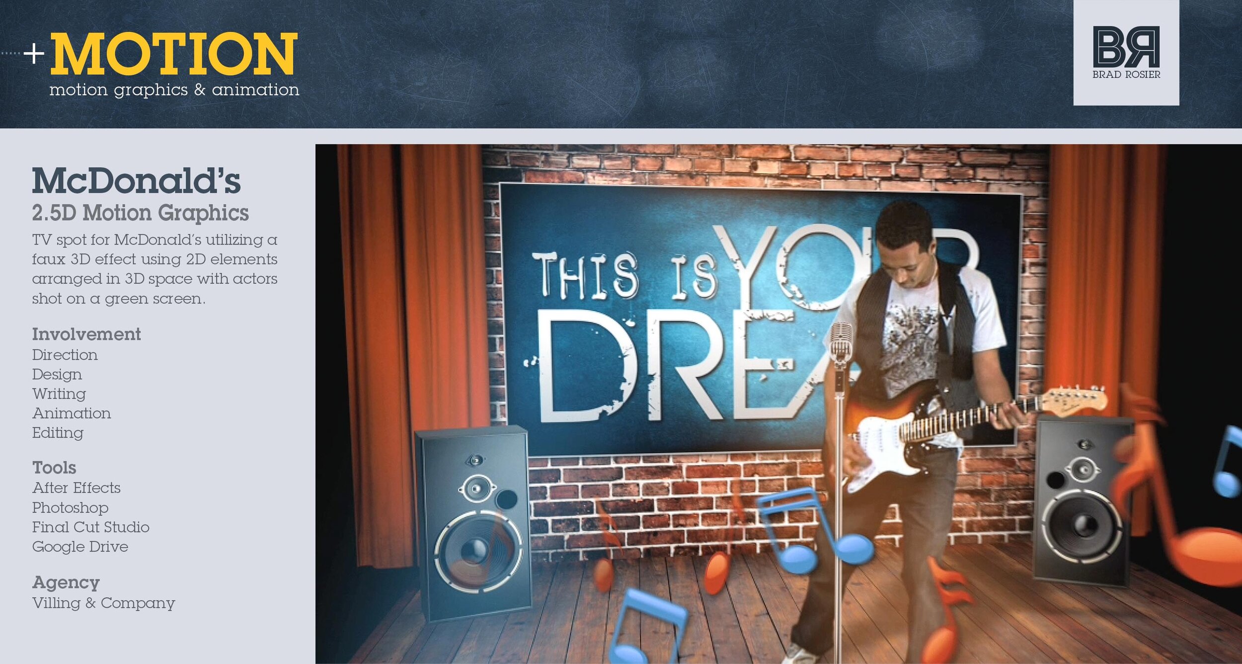 Fast Food Motion Graphics TV — Motion Designer & Videographer, Brad Rosier