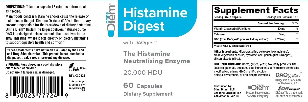 OmneDiem Histamine Digest with DAO | The Ultimate Histamine Intolerance ...