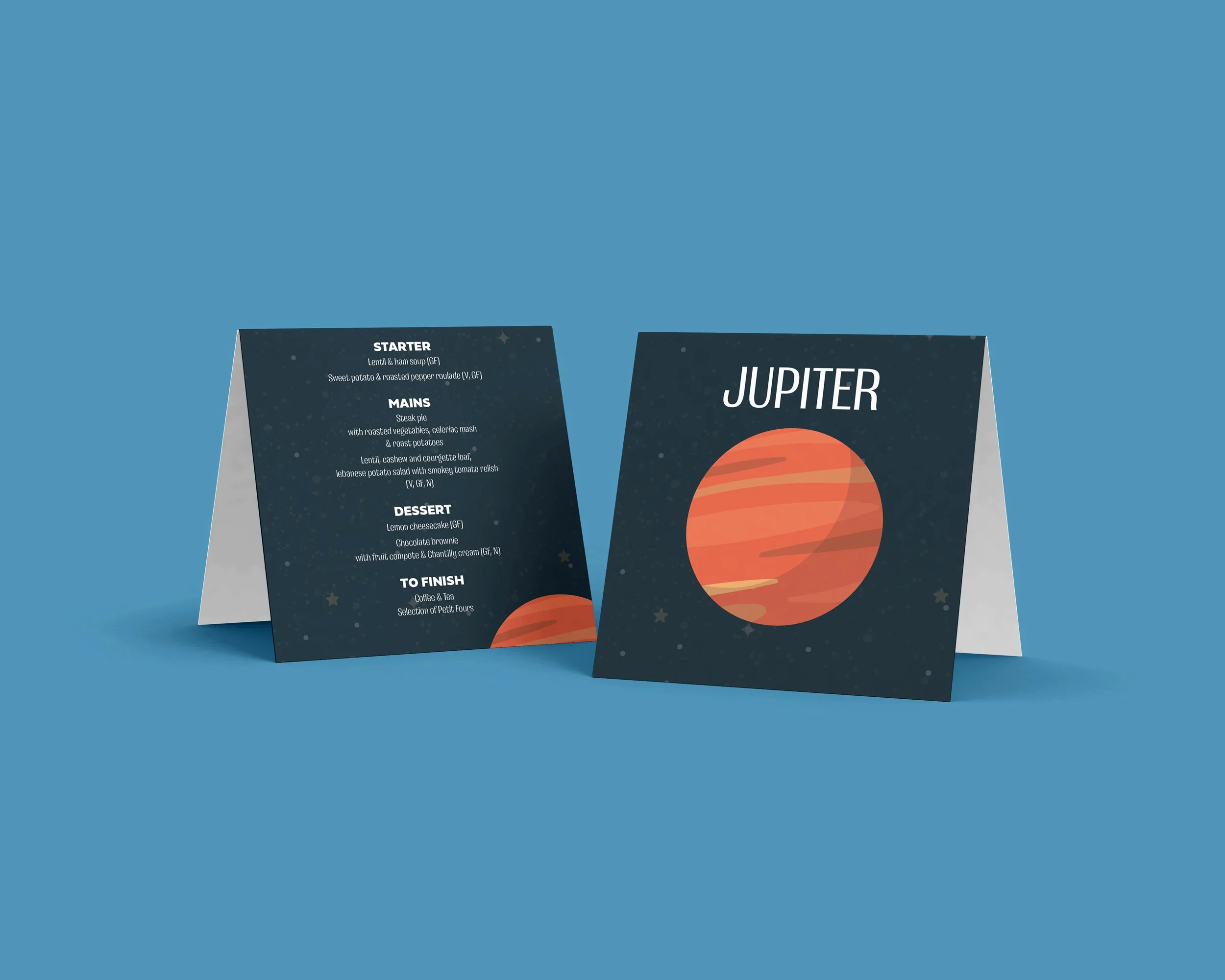 Planet table name cards — Origami Fox