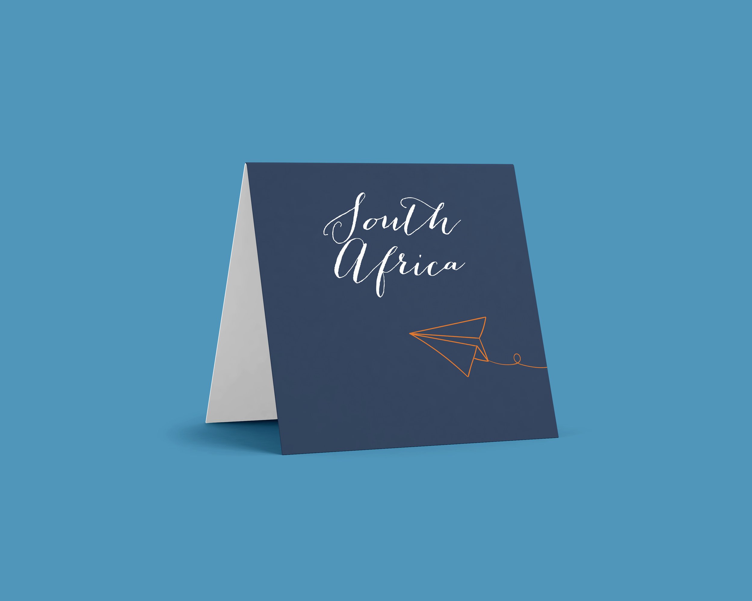 Paper Plane Wedding Table Name Cards — Origami Fox