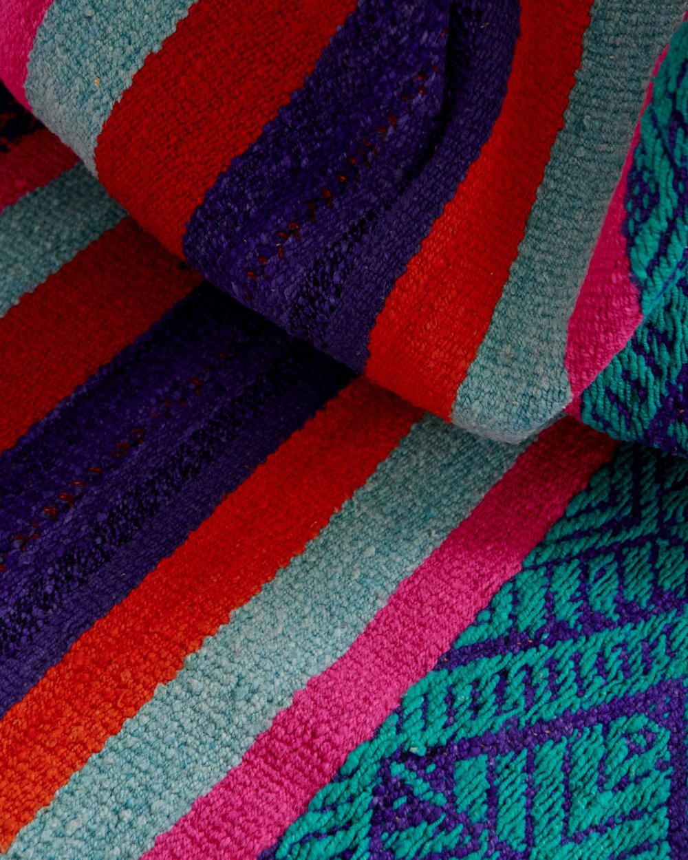 Coco Unique Cream Rug | Handmade and Sustainably Sourced in Peru | Pink ...