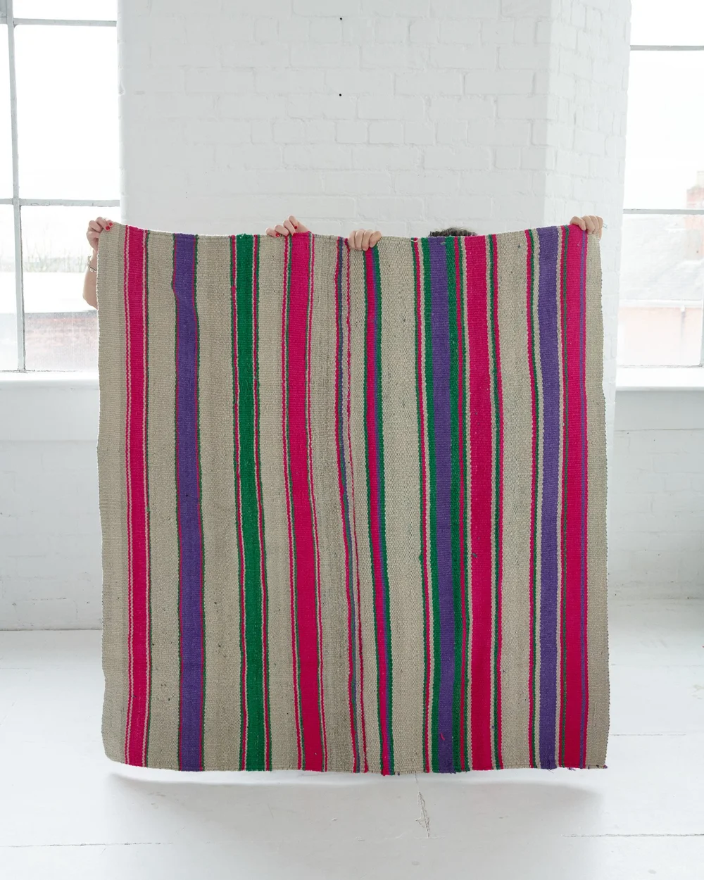 Coco Unique Cream Rug | Handmade and Sustainably Sourced in Peru | Pink ...