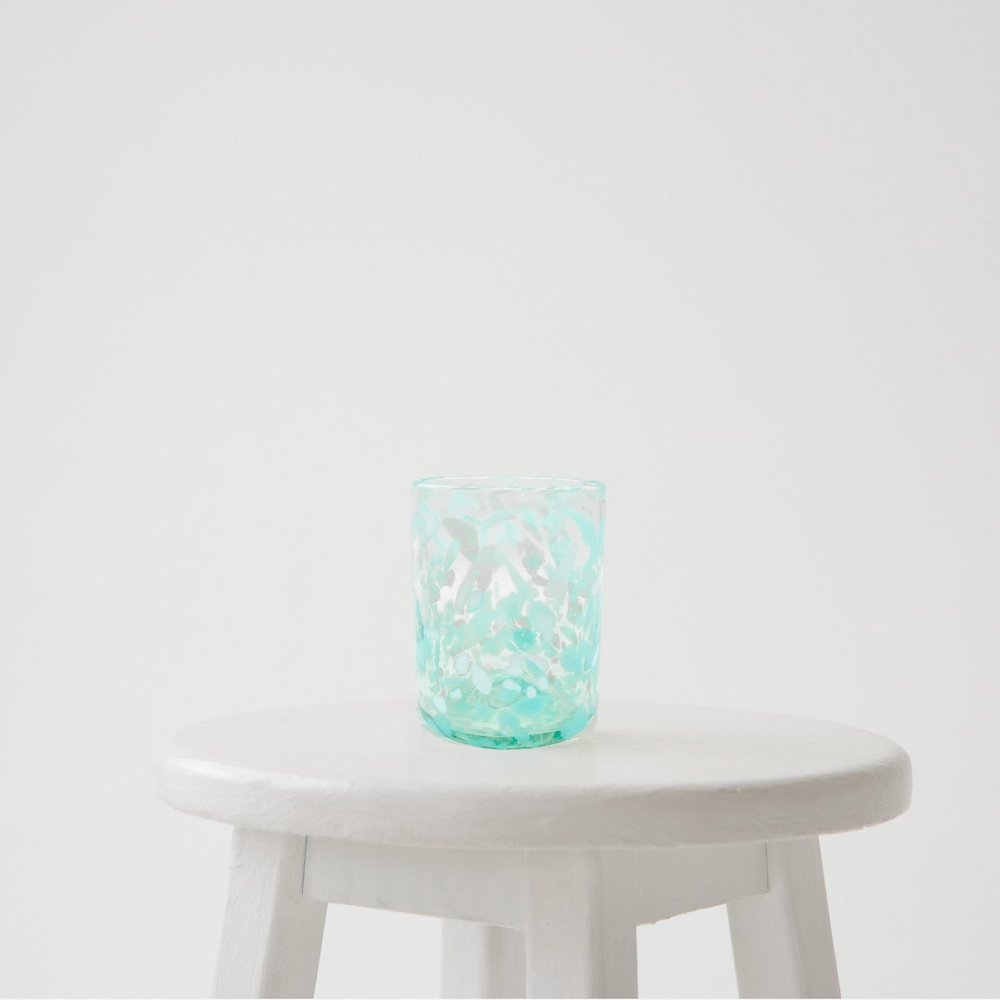 Colourful Handmade Glass Tumbler Deia | Hot Pink Swirl Design | Mouth ...