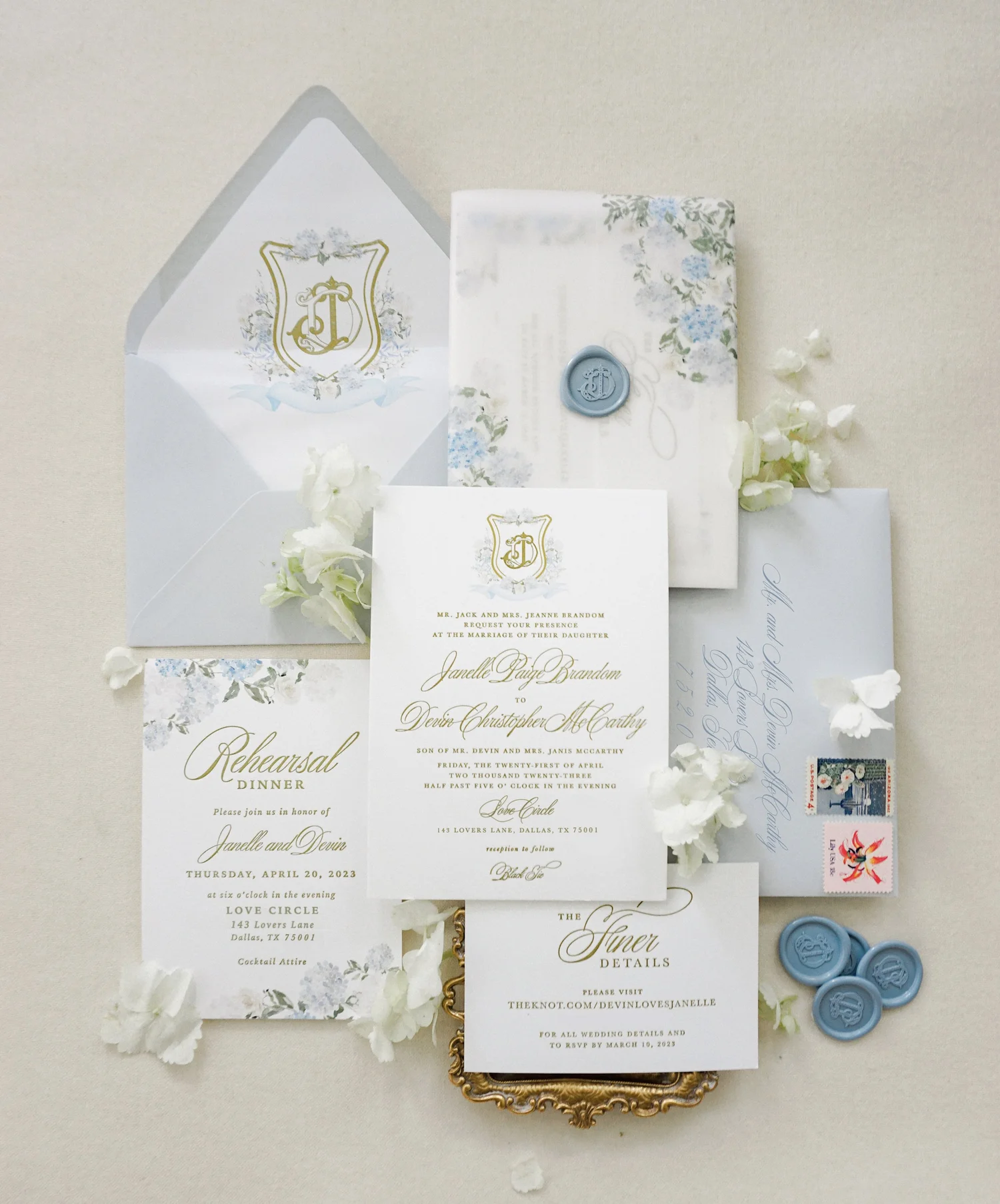 Janelle & Devin | Custom Watercolor Art & Wedding Stationery by Amber ...