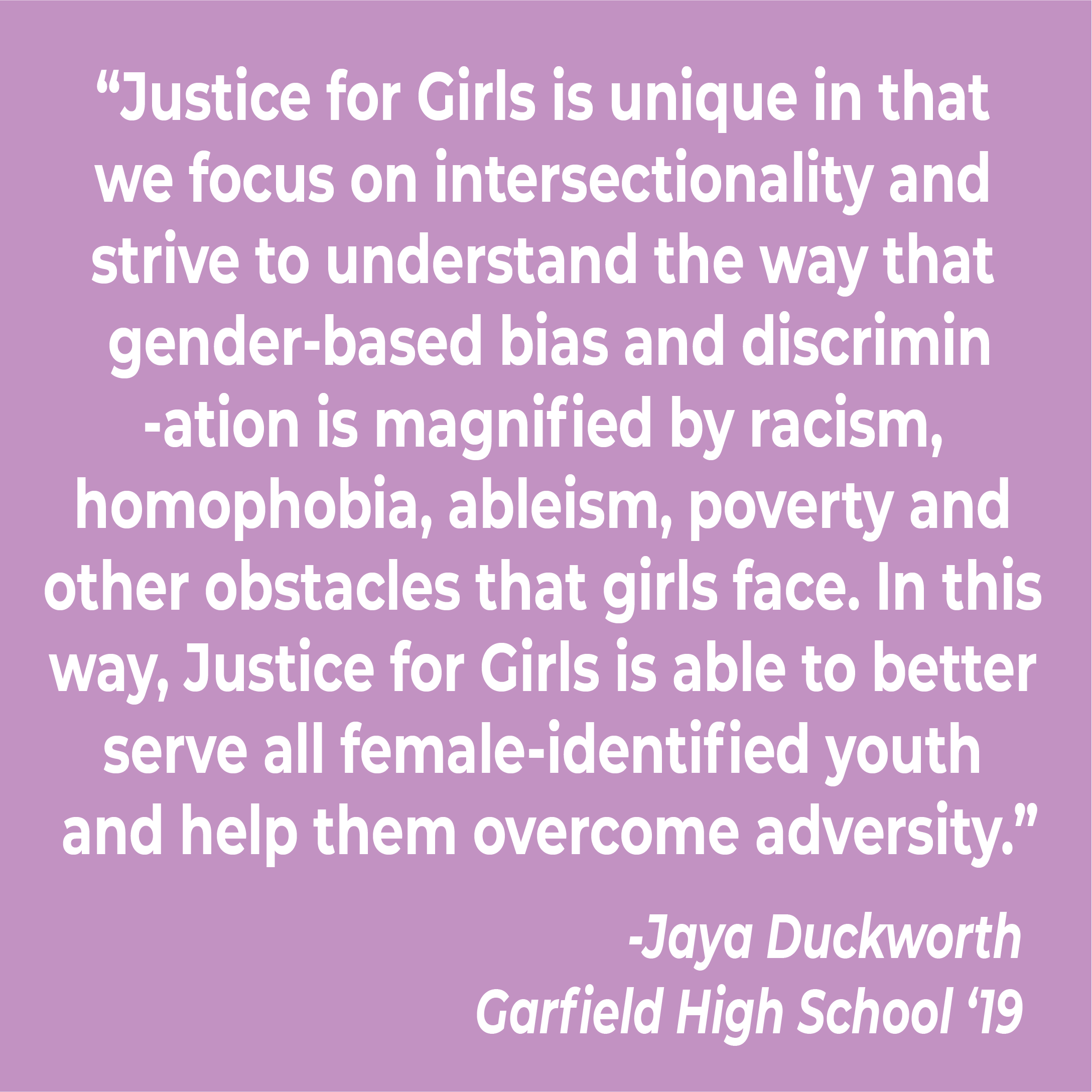 Justice for Girls Coalition of Washington State