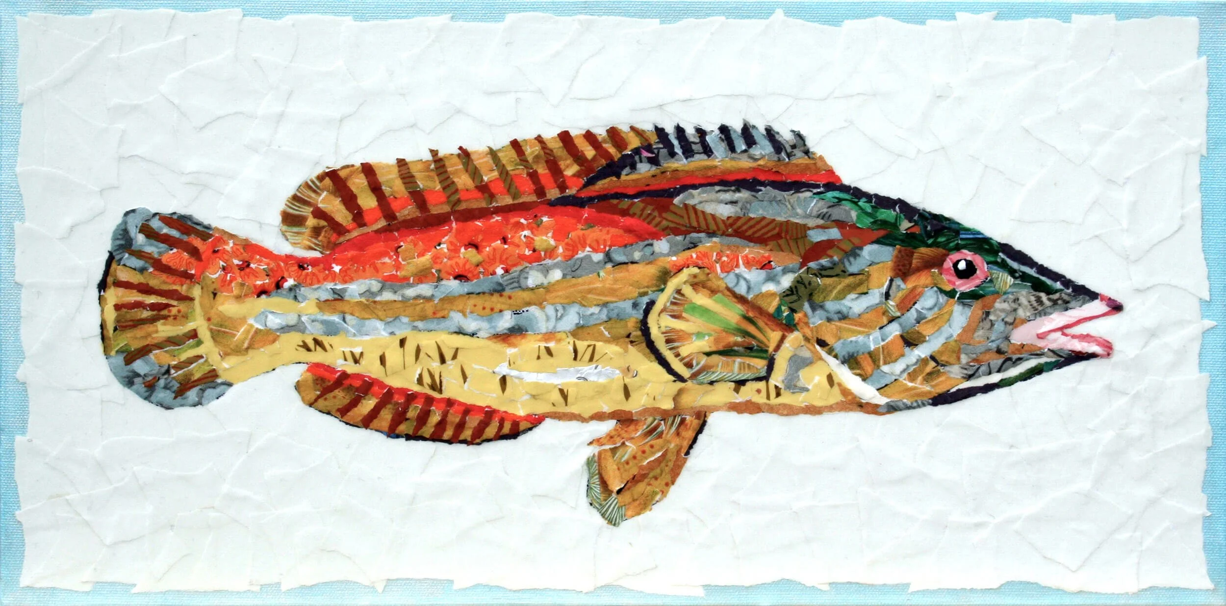 Unique contemporary wallpaper collage artwork of animals, bats, boar ...