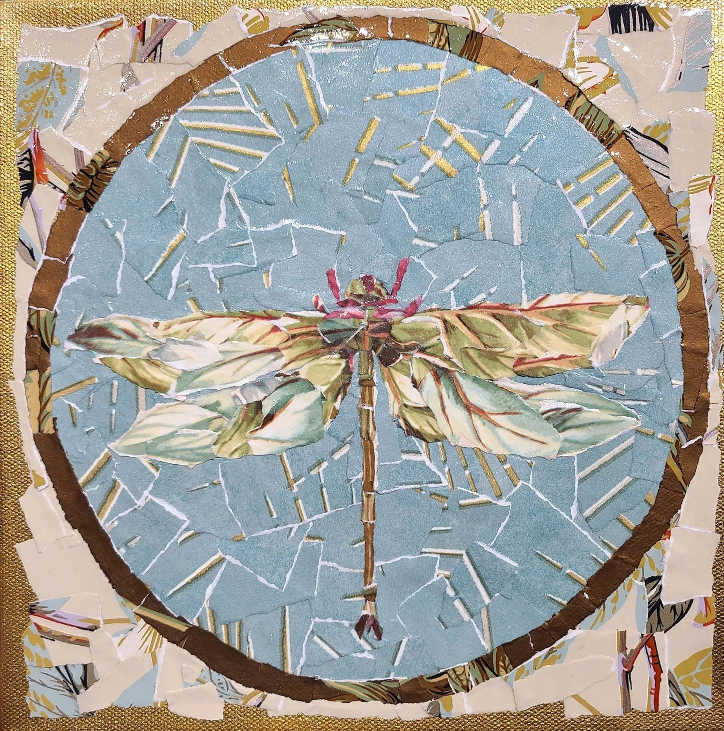 Unique contemporary wallpaper collage artwork of animals, bats, boar ...