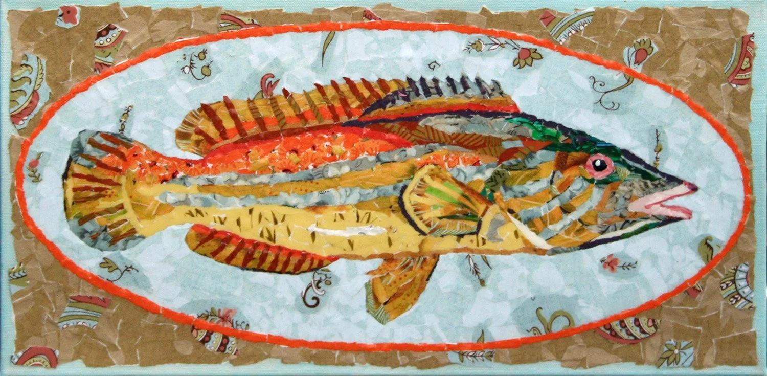 Unique contemporary wallpaper collage artwork of animals, bats, boar ...