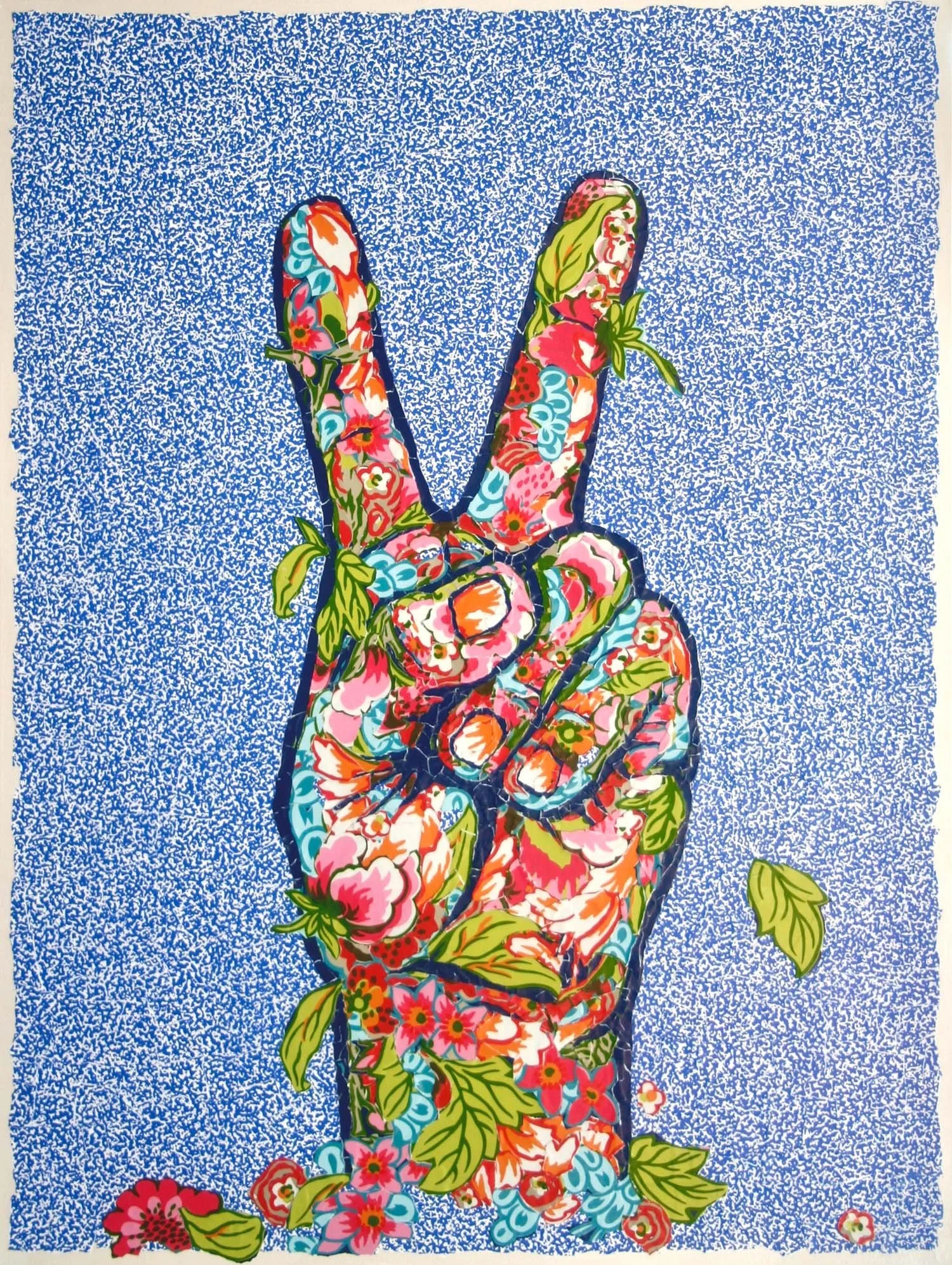 Contemporary wallpaper collage artwork of skulls, skeletons, eyes, feet, hands, brains & hearts ...