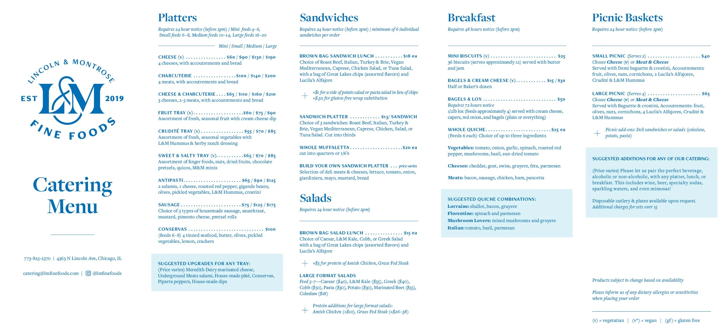 Catering — L&M Fine Foods