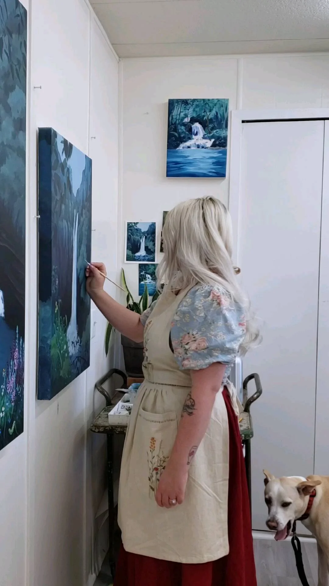 "Heart at Ease" 6x6x1.5 inch Painting — Yvette Lab Fine Art Studios