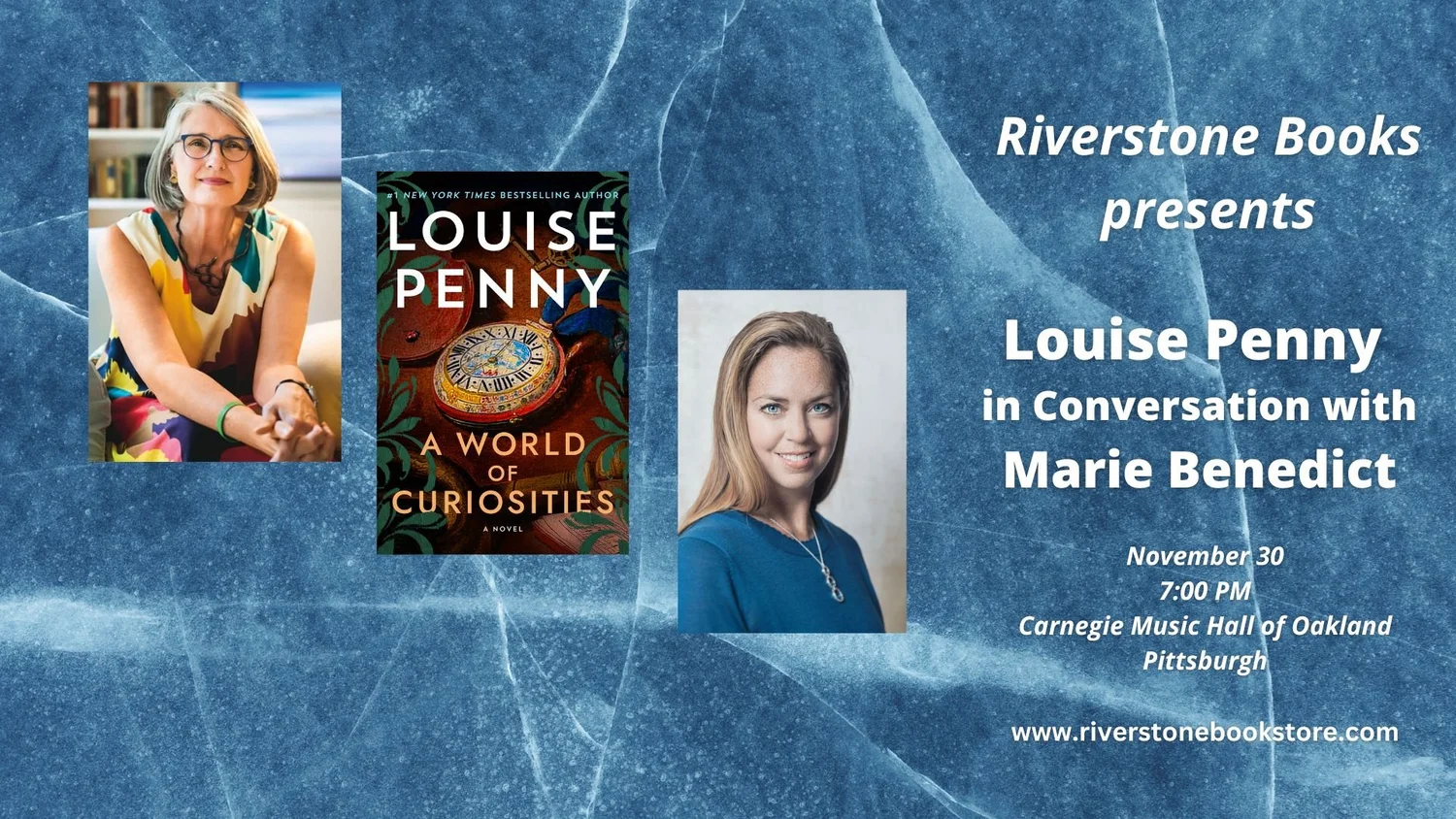 Louise Penny in Conversation with Marie Benedict — Riverstone Books