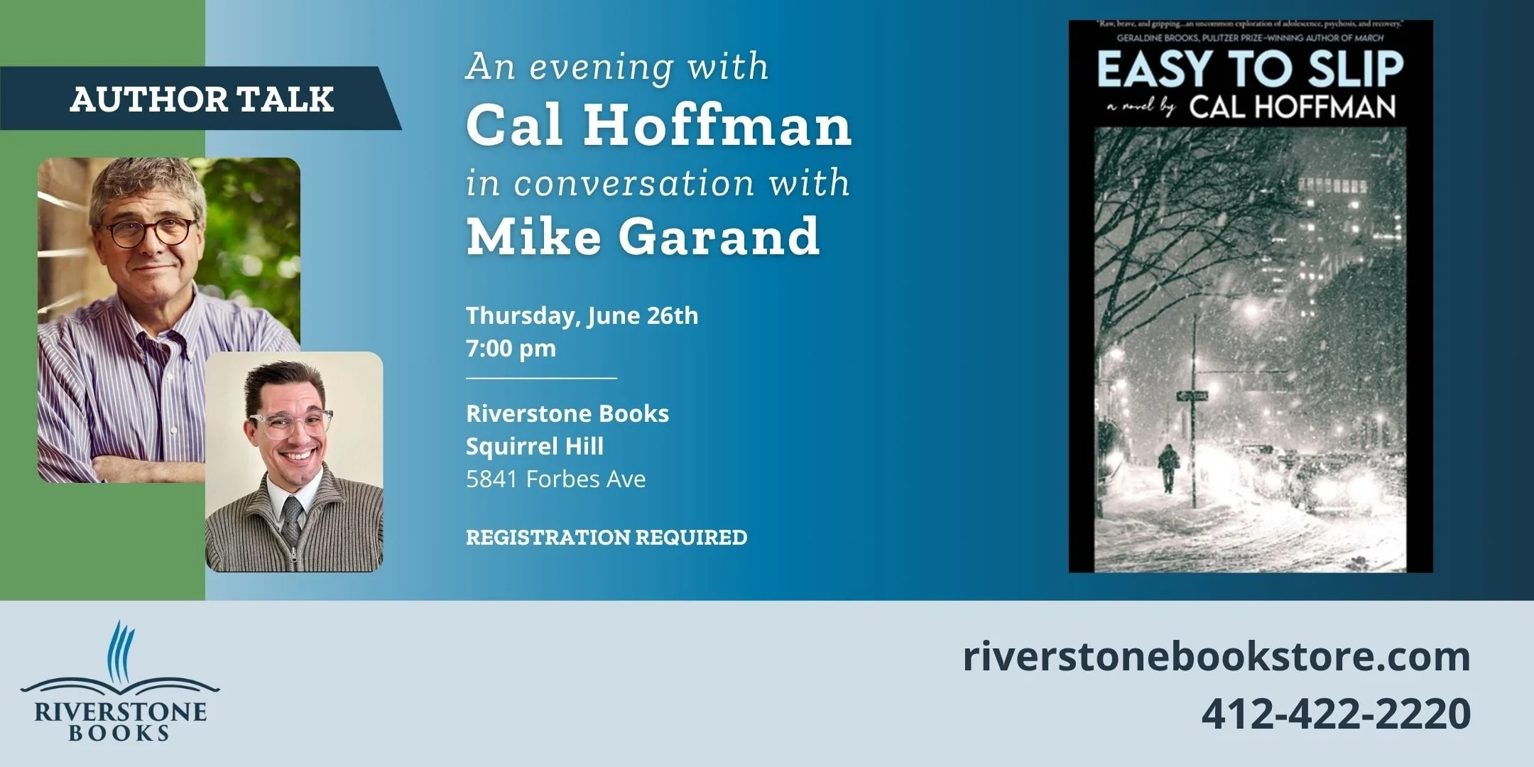 An Evening with Author Cal Hoffman in Conversation with Mike Garand ...
