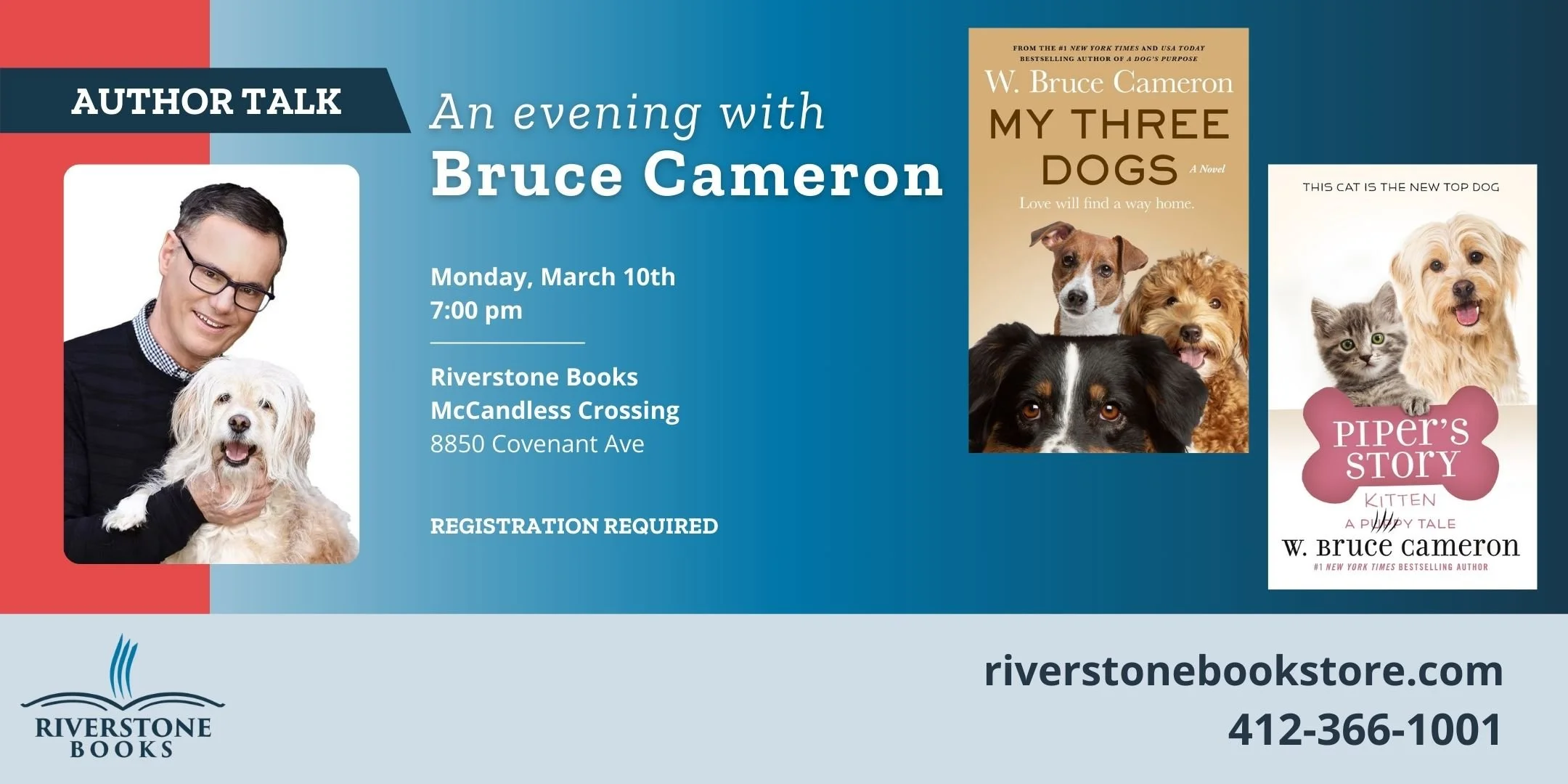 An Evening with Author Bruce Cameron — Riverstone Books