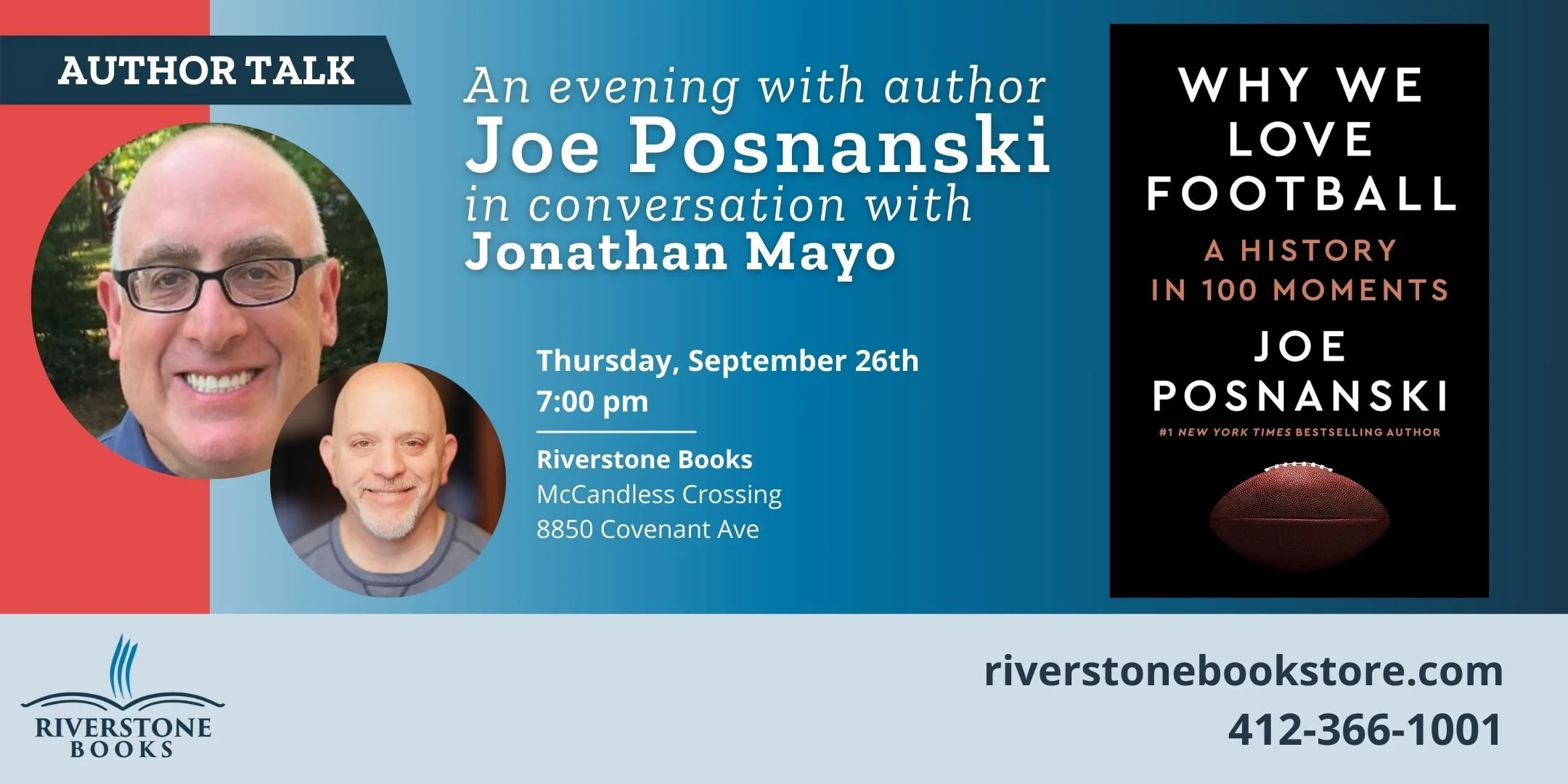 An Evening with Author Joe Posnanski on Why We Love Football ...