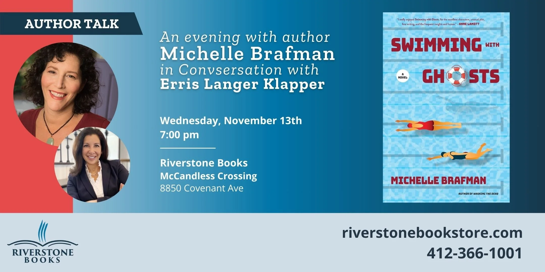 An Evening with Michelle Brafman in Conversation with Erris Langer ...