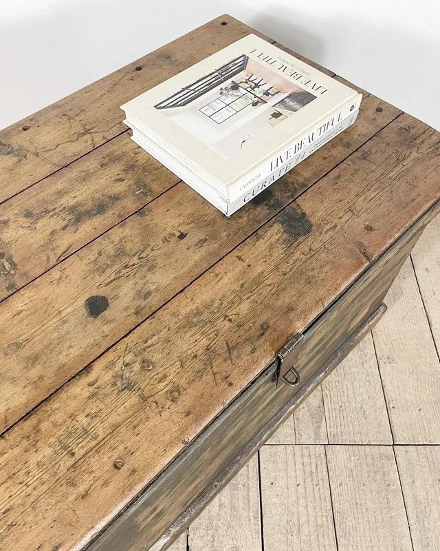Victorian Antique Original Painted Trunk Coffee Table — Vintage Boathouse