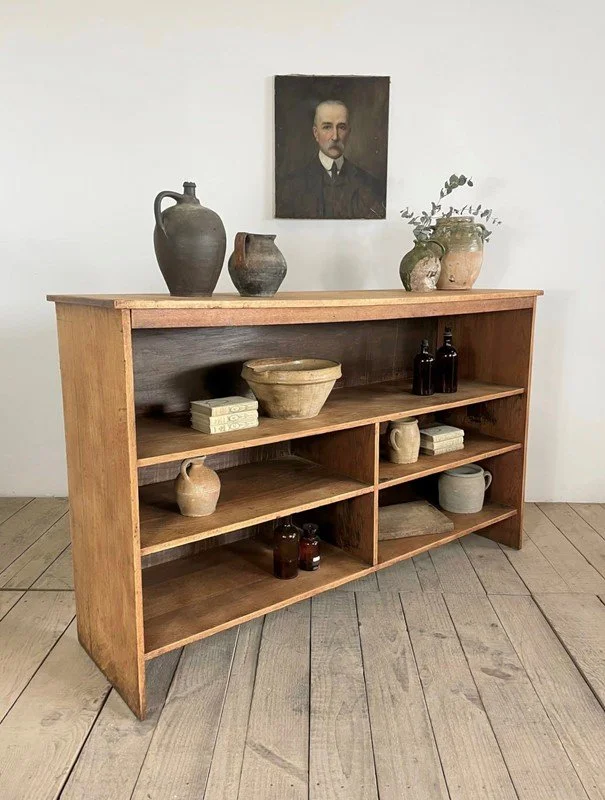 Vintage Solid Oak School Bookcase Shelving Unit — Vintage Boathouse