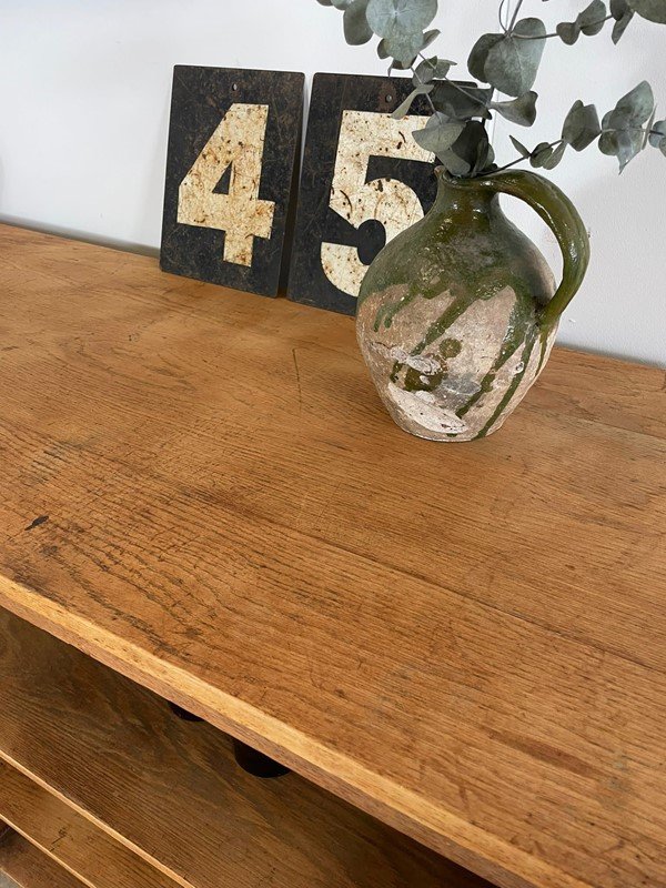 Vintage Solid Oak School Bookcase Shelving Unit — Vintage Boathouse