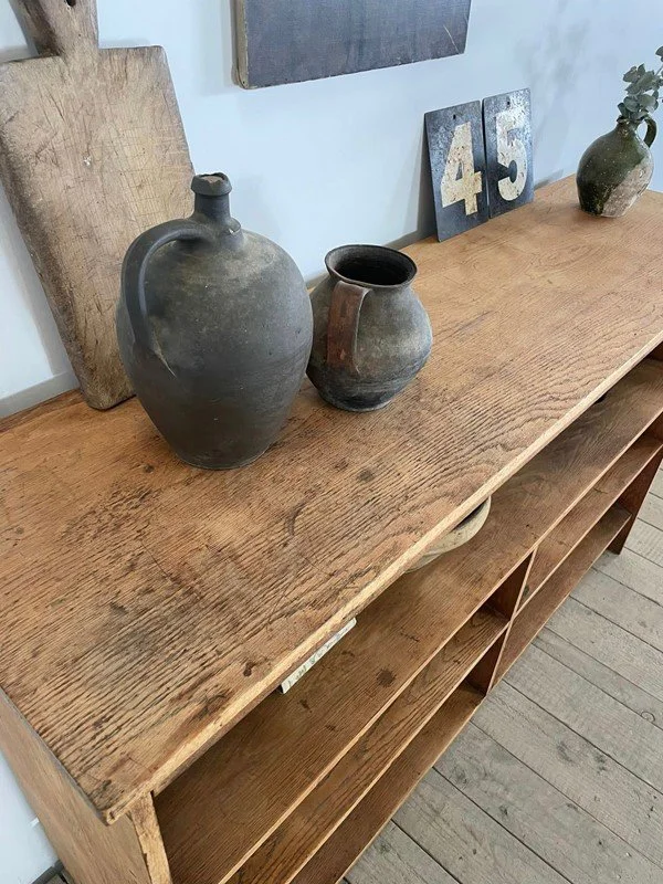 Vintage Solid Oak School Bookcase Shelving Unit — Vintage Boathouse