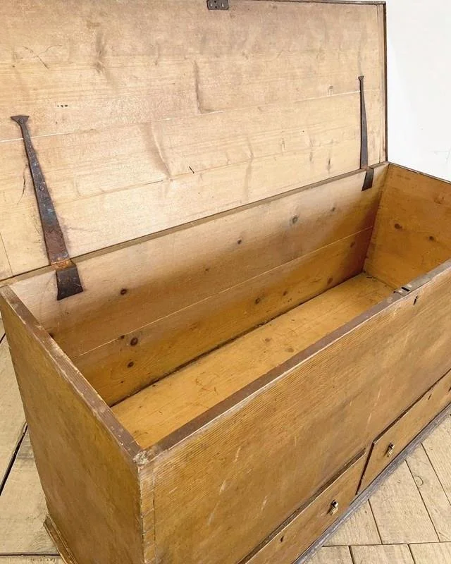 Georgian Antique Scumble Painted Mule Chest — Vintage Boathouse