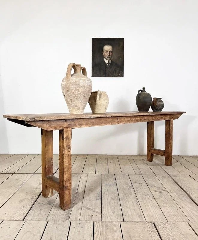 Antique Rustic Pine Console Table — Vintage Boathouse