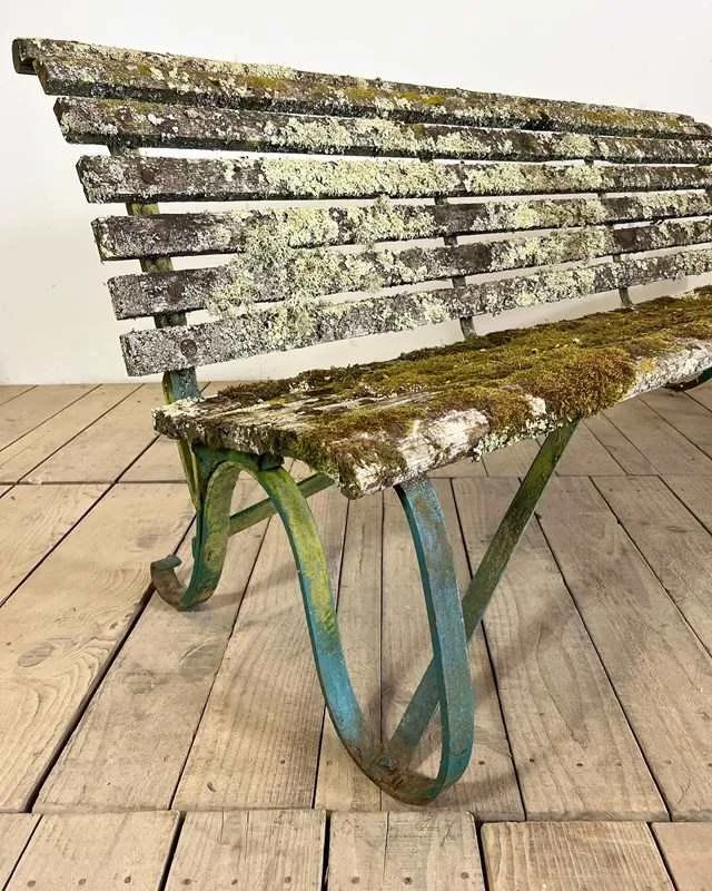 Antique English Weathered Garden Bench — Vintage Boathouse
