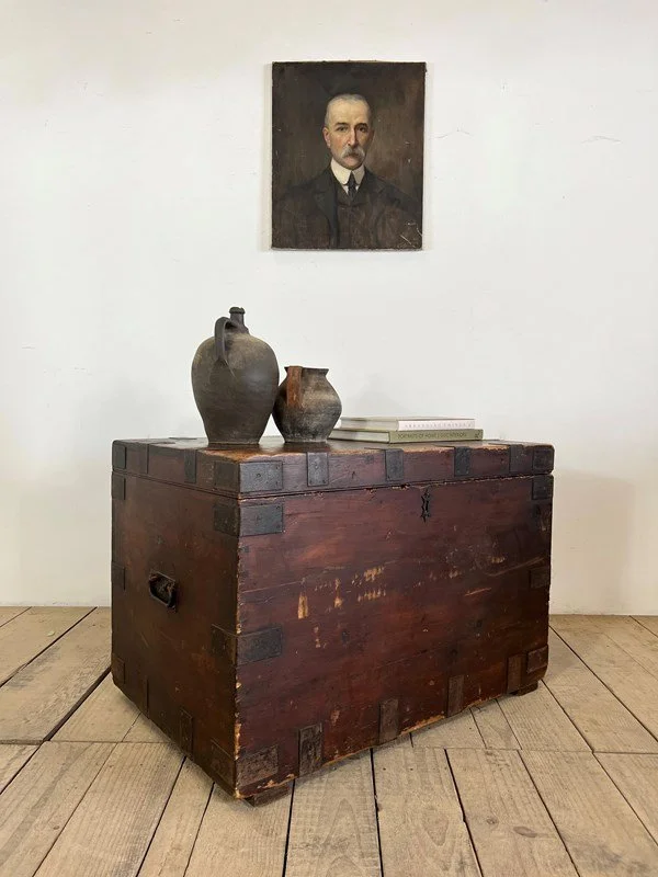 Victorian Antique Trunk Chest Coffee Table — Vintage Boathouse