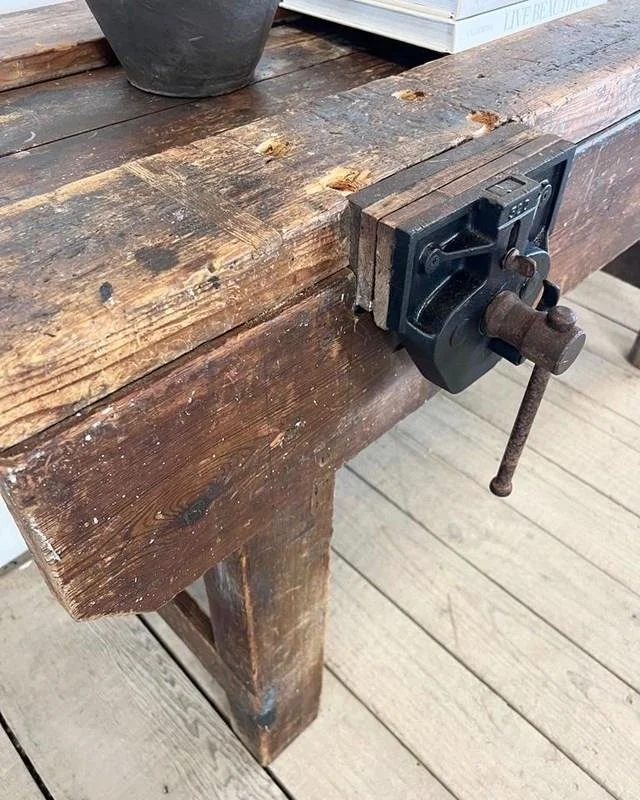Vintage Antique Rustic Workbench Kitchen Island — Vintage Boathouse