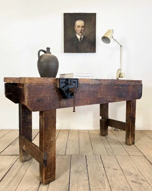 Vintage Antique Rustic Workbench Kitchen Island — Vintage Boathouse