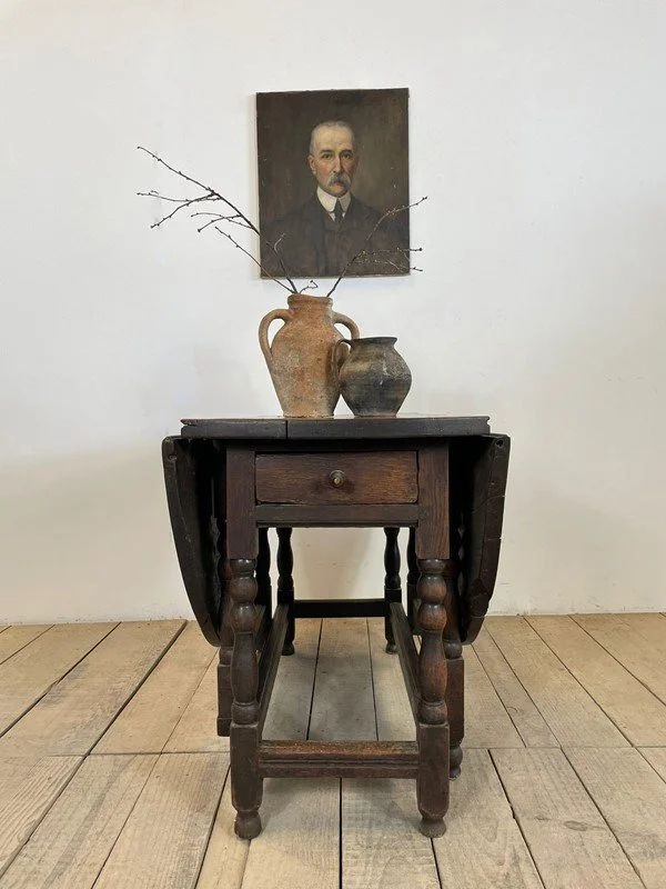 Georgian Antique Oak Gate Leg Kitchen Dining Table — Vintage Boathouse