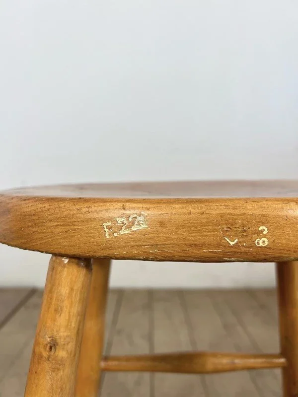 Vintage Mid Century Beech & Elm Ercol Stool — Vintage Boathouse