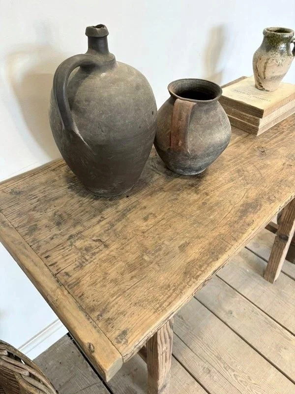 Antique Primitive Elm Console Table — Vintage Boathouse