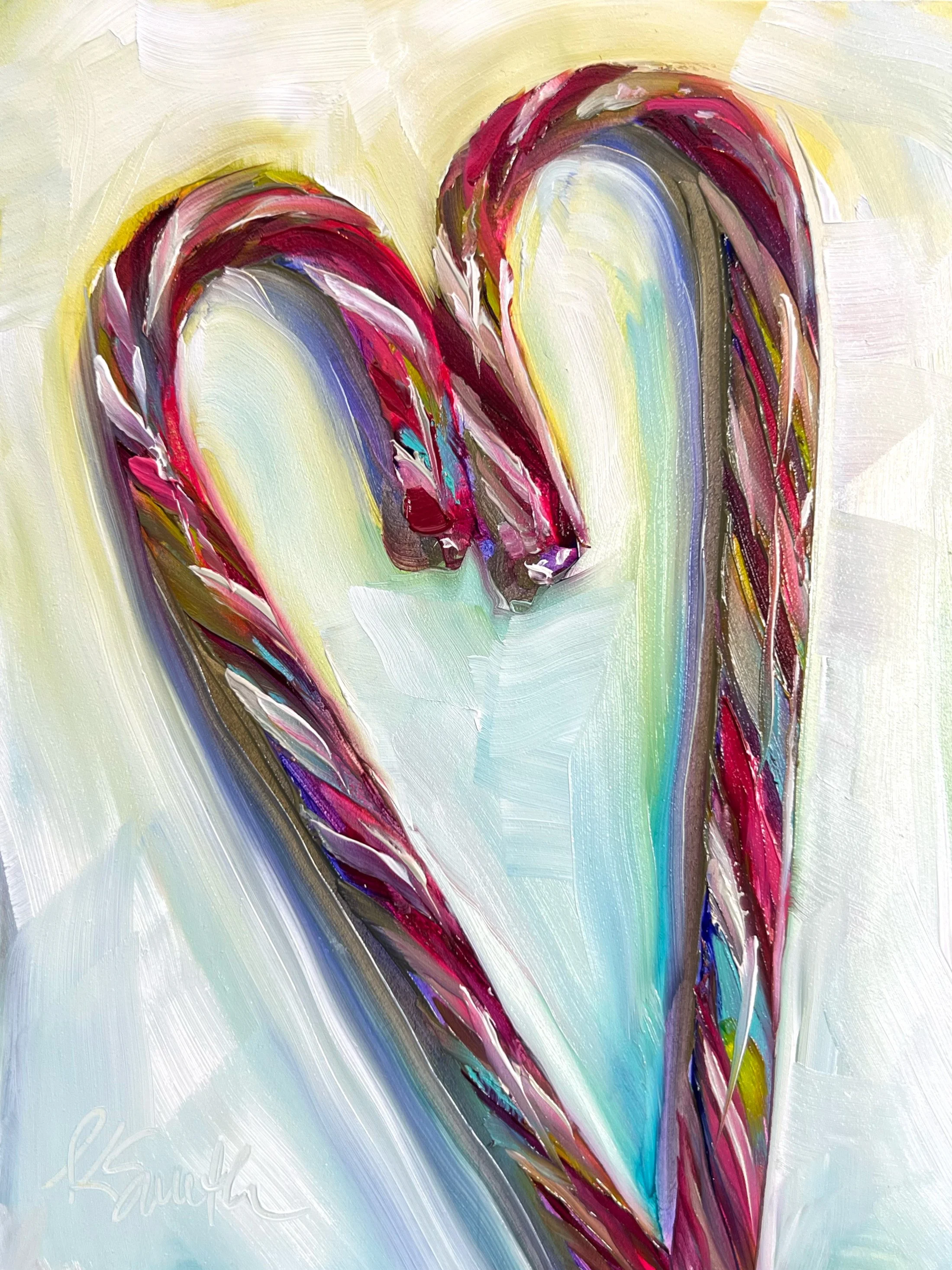 Candy cane heart oil painting demonstration — Kim Smith Fine Art ...